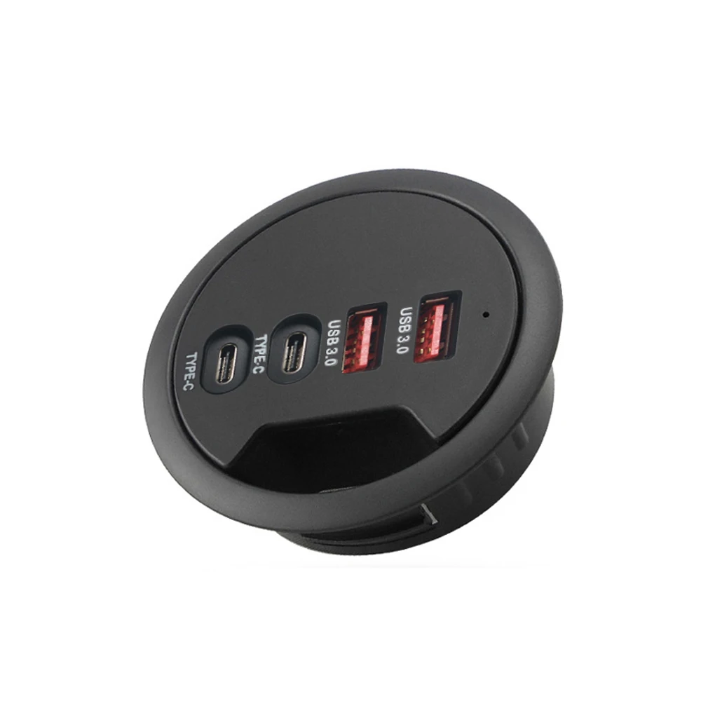 USB HUB Mount In Desk HUBs USB 3.0 HUB With Power Supply Adapter Dual ...