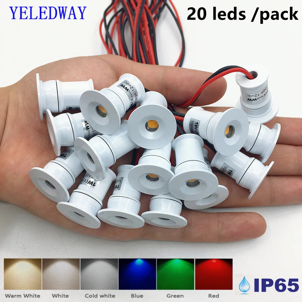 20pcs-LED-Spotlight-Dimmable-12V-3V-24V-Downlight-1W-Recessed-Ceiling ...