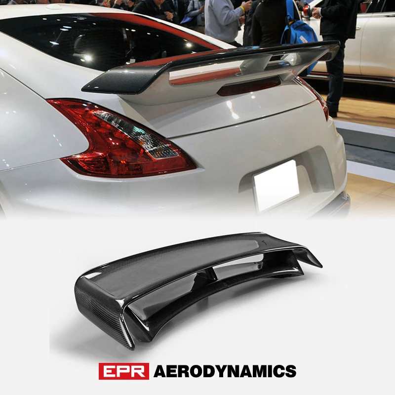 For Nissan 09-18 370z Z34 Nis2 Style Carbon Fiber Rear Spoiler Glossy ...
