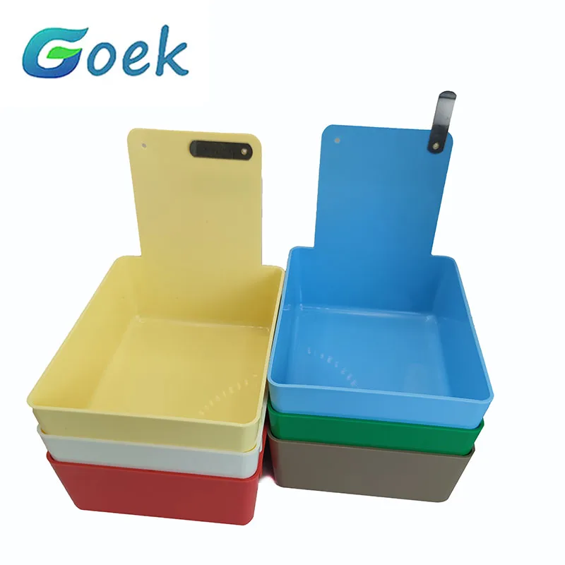 7pcs Dental Lab Work Pans Colourful Abs Plastic Work Tray Box Durable ...