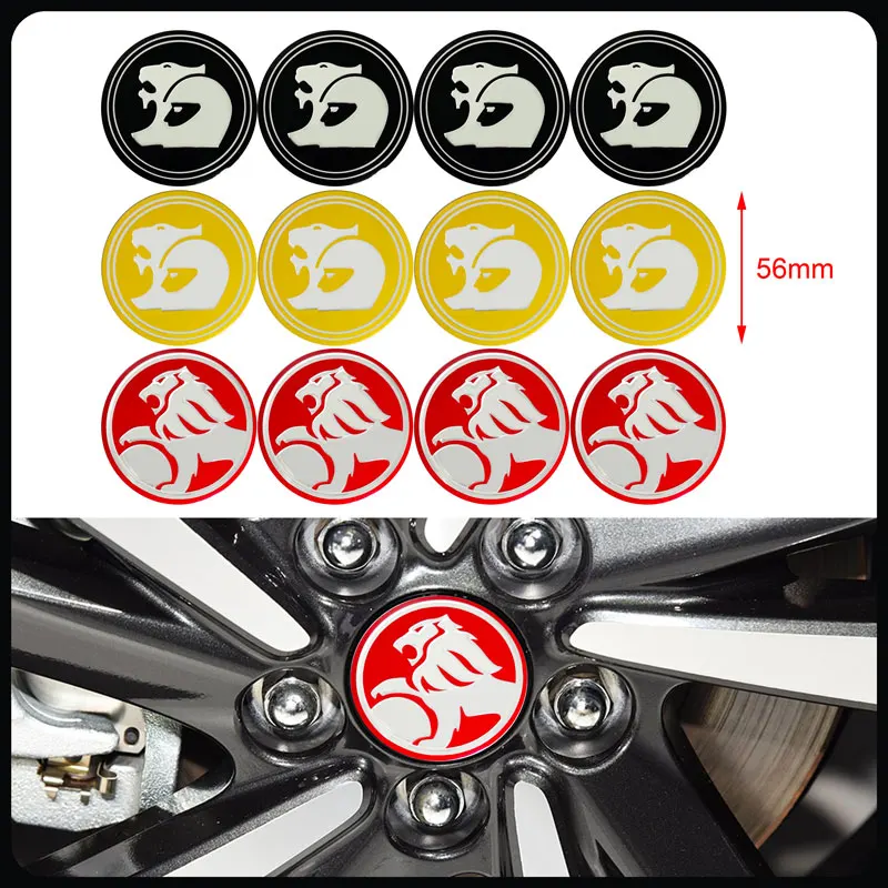 4PCS 56mm Car Styling Car Wheel Center Hub Caps Covers Stickers Decals ...