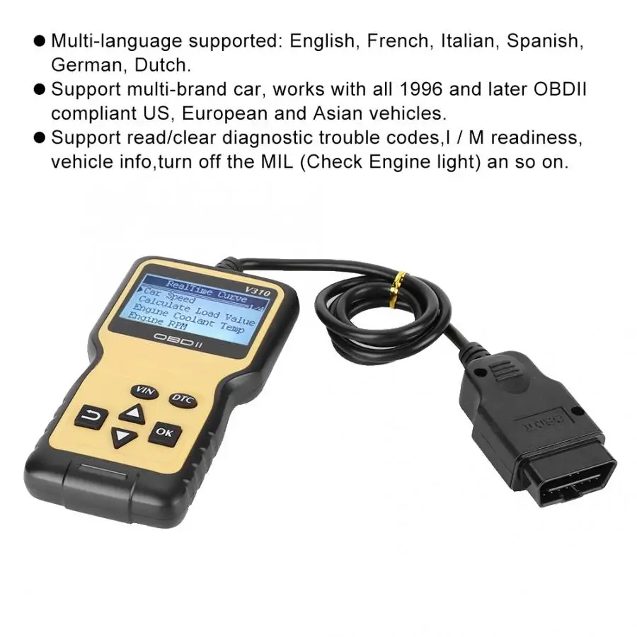 Herramienta de escaneo MINI OBD2, escáner automático, lector de código, revisión de fallos de ...