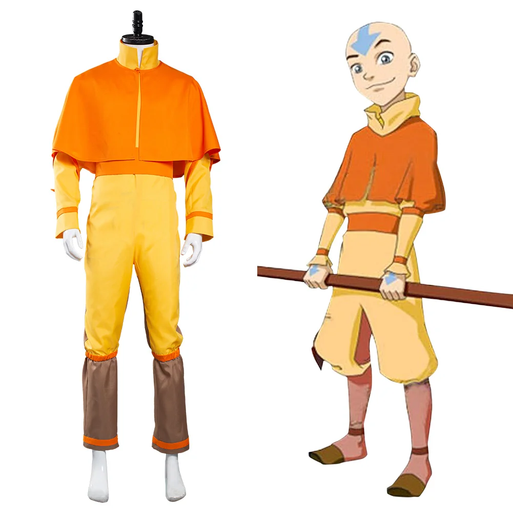 Disfraz de Avatar Aang, traje de Cosplay, trajes de Halloween|Disfraces ...