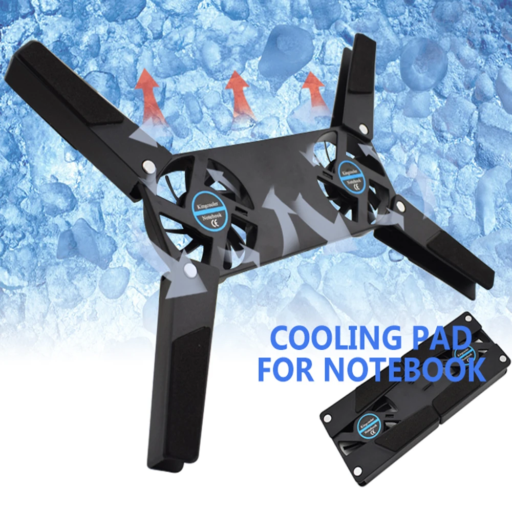 Folding Notebook Desk Cooling Pad 2500rpm Rotatable USB Laptop Radiator ...