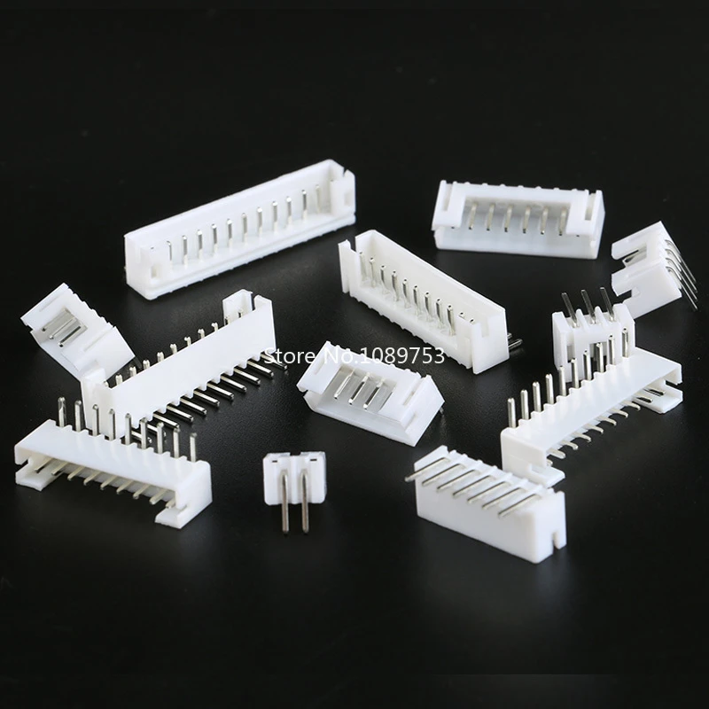50pcs/lot Ph 2.0 Male Right Angle Pin Header Connector 2mm Leads 2p 3p 4p 5p 6p 7p 8p 9p 10p 11p ...