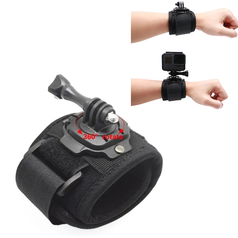 360 Degrees Rotation Gopro Wrist Strap Arm Strap Mount Wrist Band For ...