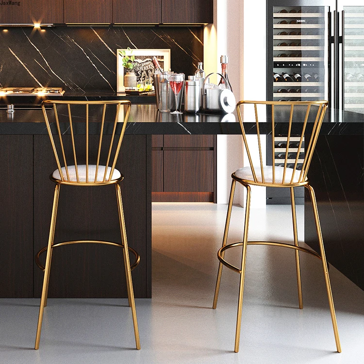 Bar-Chair-Nordic-Minimalist-Bar-Chair-Backrest-High-Stool-Home-Dining ...