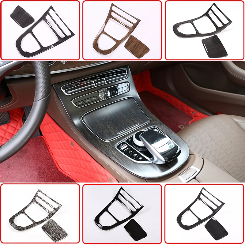 ABS Plastic Gloss Black Style Center Console Gear Panel Frame Cover ...