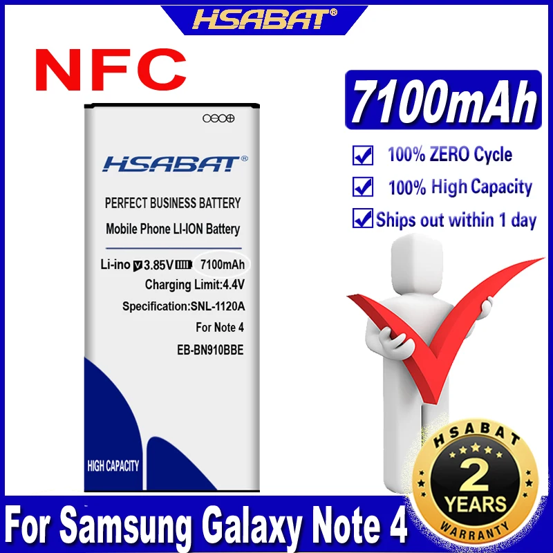 HSABAT-Bateria-para-Samsung-Galaxy-Note-4-N910-EB-BN910BBE-NFC-N910H ...