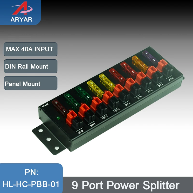 9 Port 40a Connector Power Splitter Distributor Source Strip, 1 Input ...
