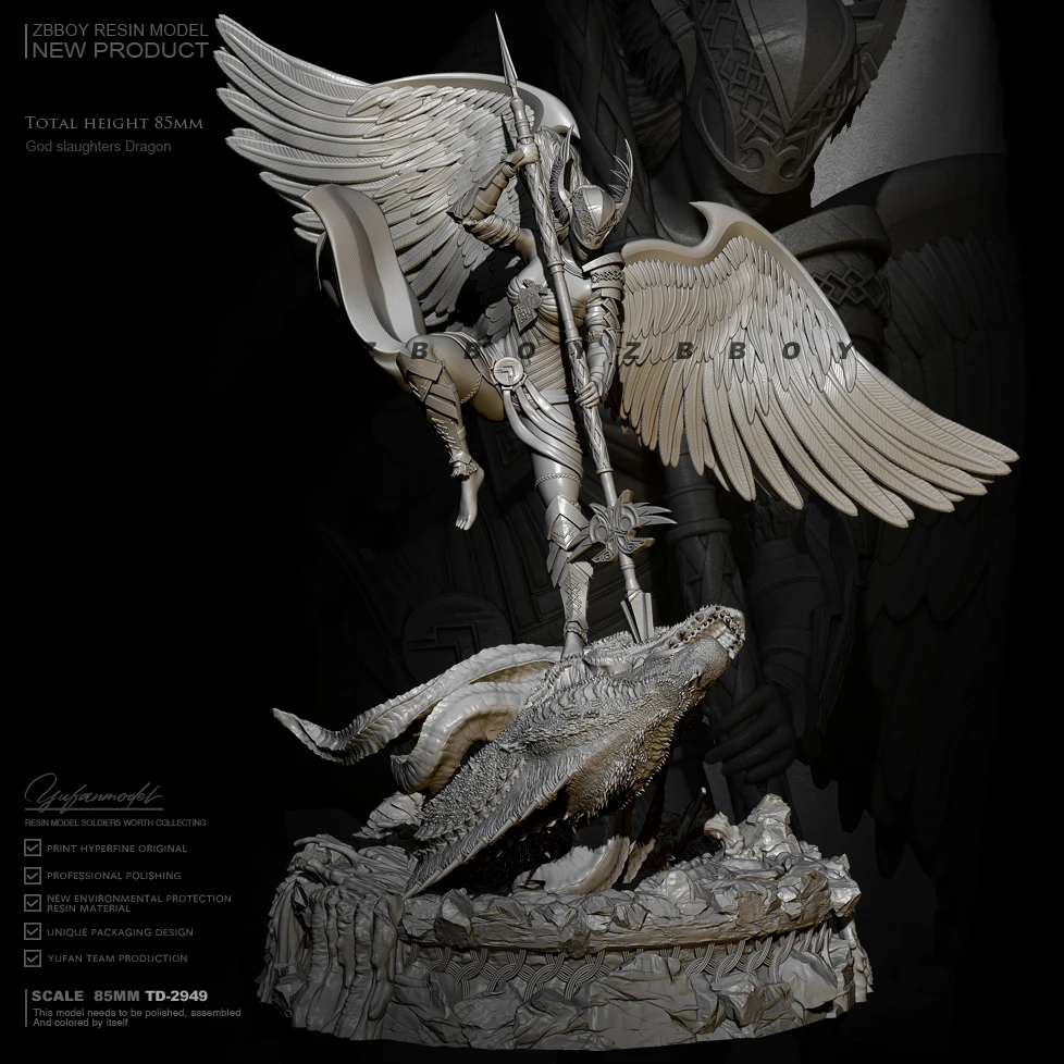 85mm Resin model kits figure beauty colorless and self assembled TD ...