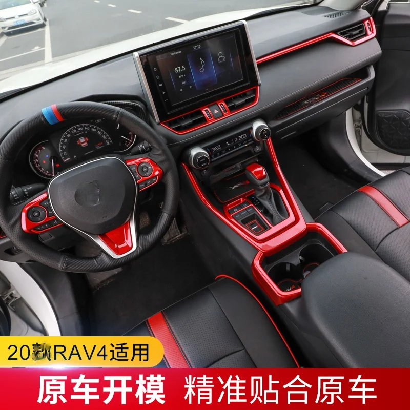 Car Interior Decoration Accessories For Toyota RAV4 2019-2021 ABS Cup ...