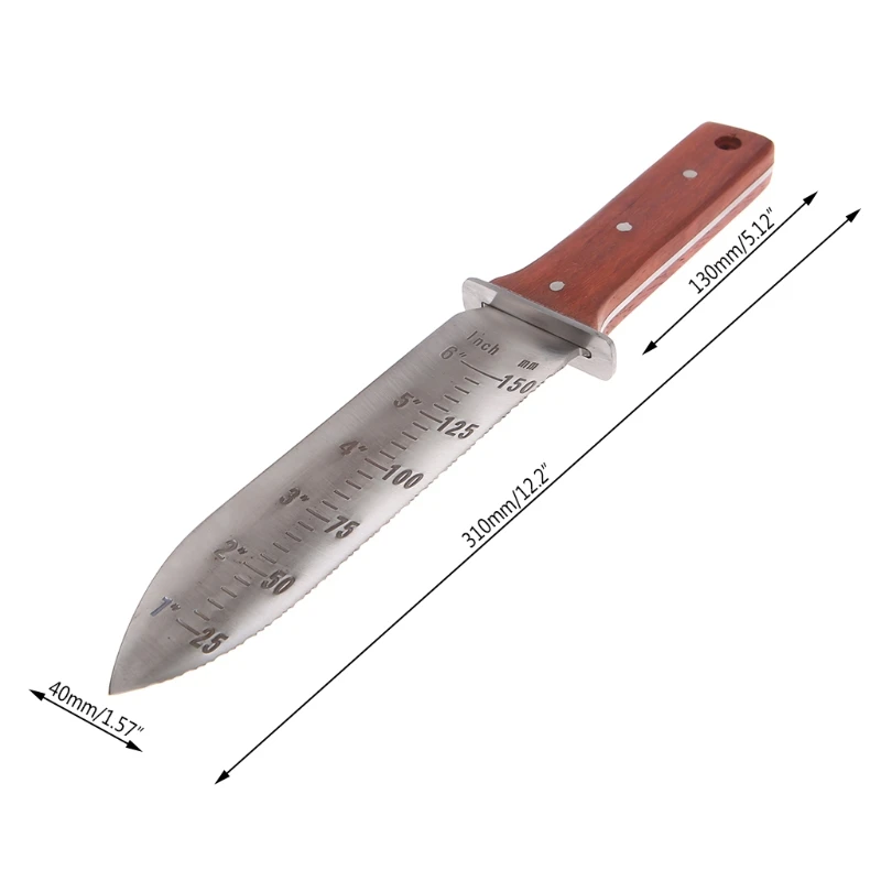 High Quality Stainless Garden Shovel With Wooden Handle Knife Digging ...