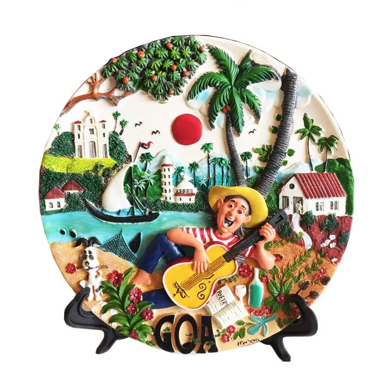 High Quality Hand-painted Creative Goa, India Ornaments Resin Crafts ...