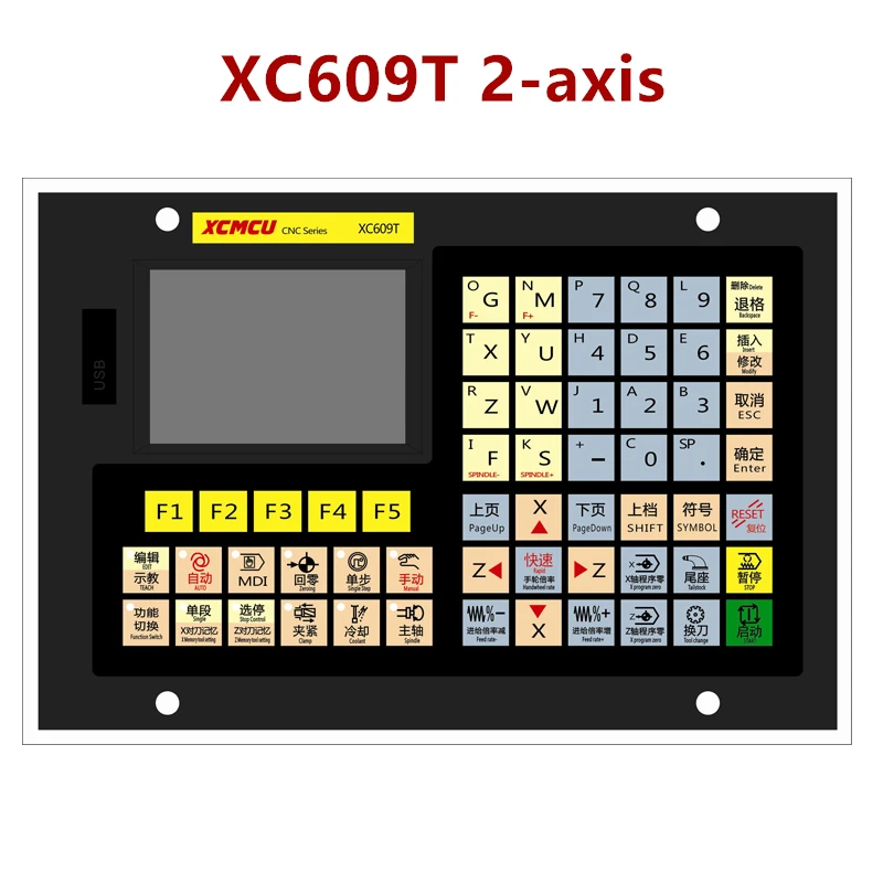 Xc609t 2 eixo usb cnc torno sistema de controle automático instrumento torno cnc sistema de ...