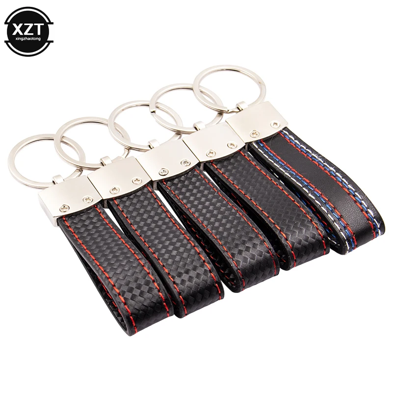 300pc Leather Car Keychain Key Ring Metal Keyring for Audi Sline RS VW ...