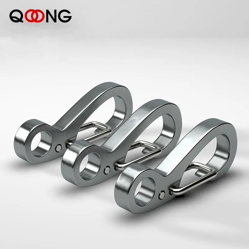 5 PCS Mini Spring Buckle Key Chain 304 Stainless Steel Quick Hook ...