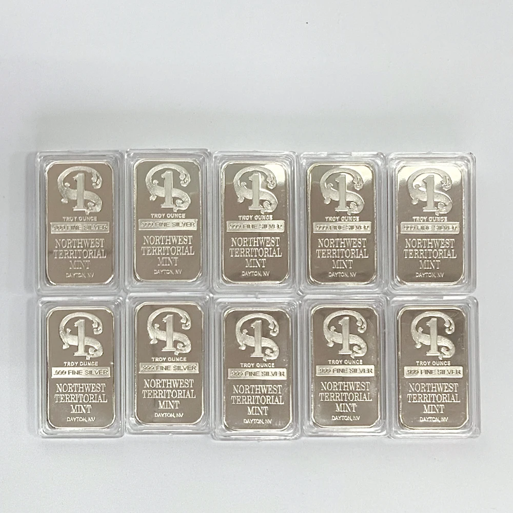 10pcs Troy Ounce .999 Fine Sliver Plated Northwest Territorial Mint ...