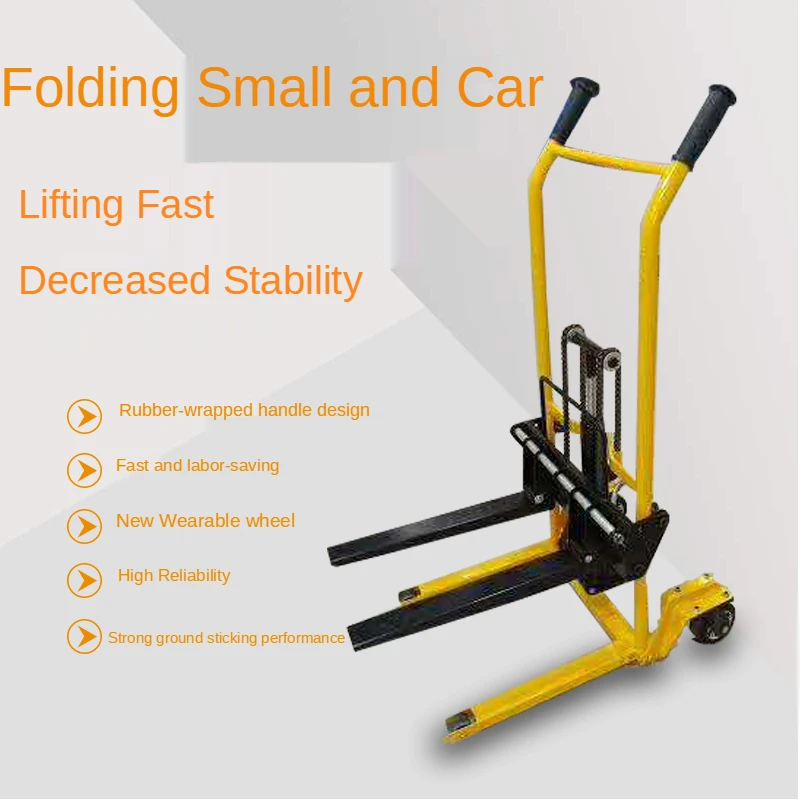 Small Hydraulic Manual Forklift Miniature Manual Stacker Lightweight ...
