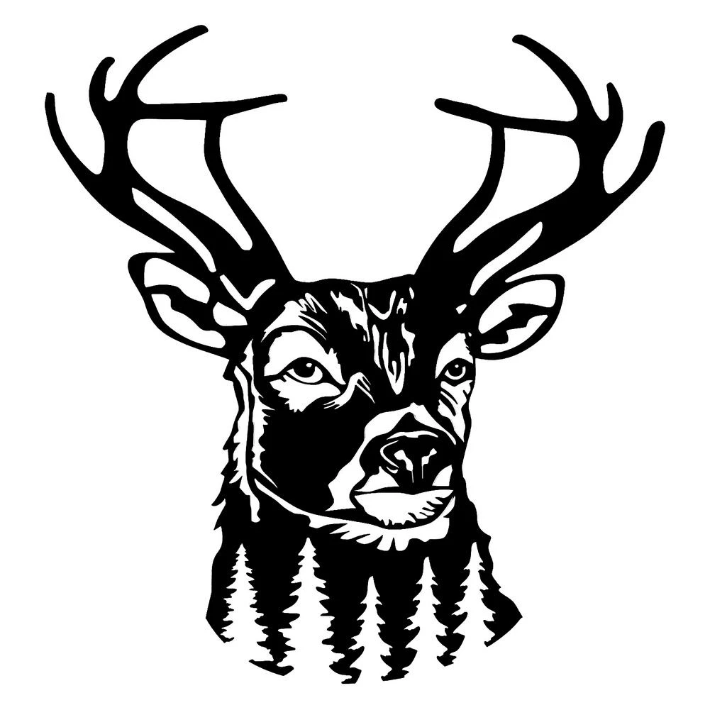 Elk Face Outline