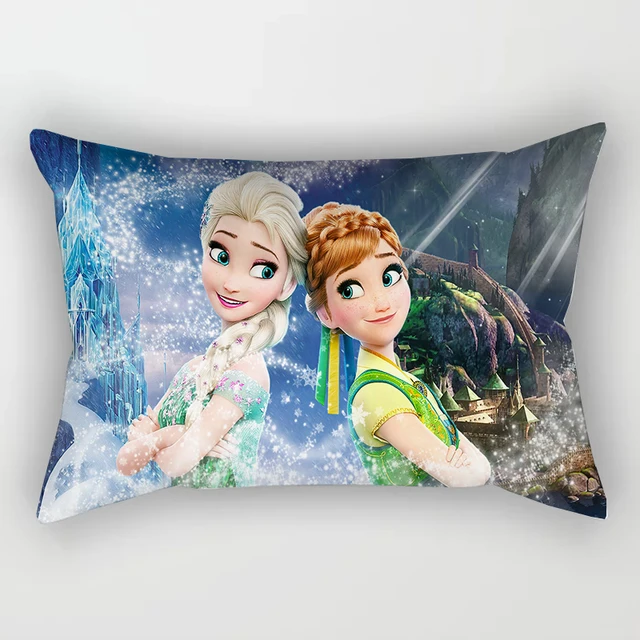 Disney Frozen Plush Elsa Anna Princess Girls Decorative/nap Pillow ...