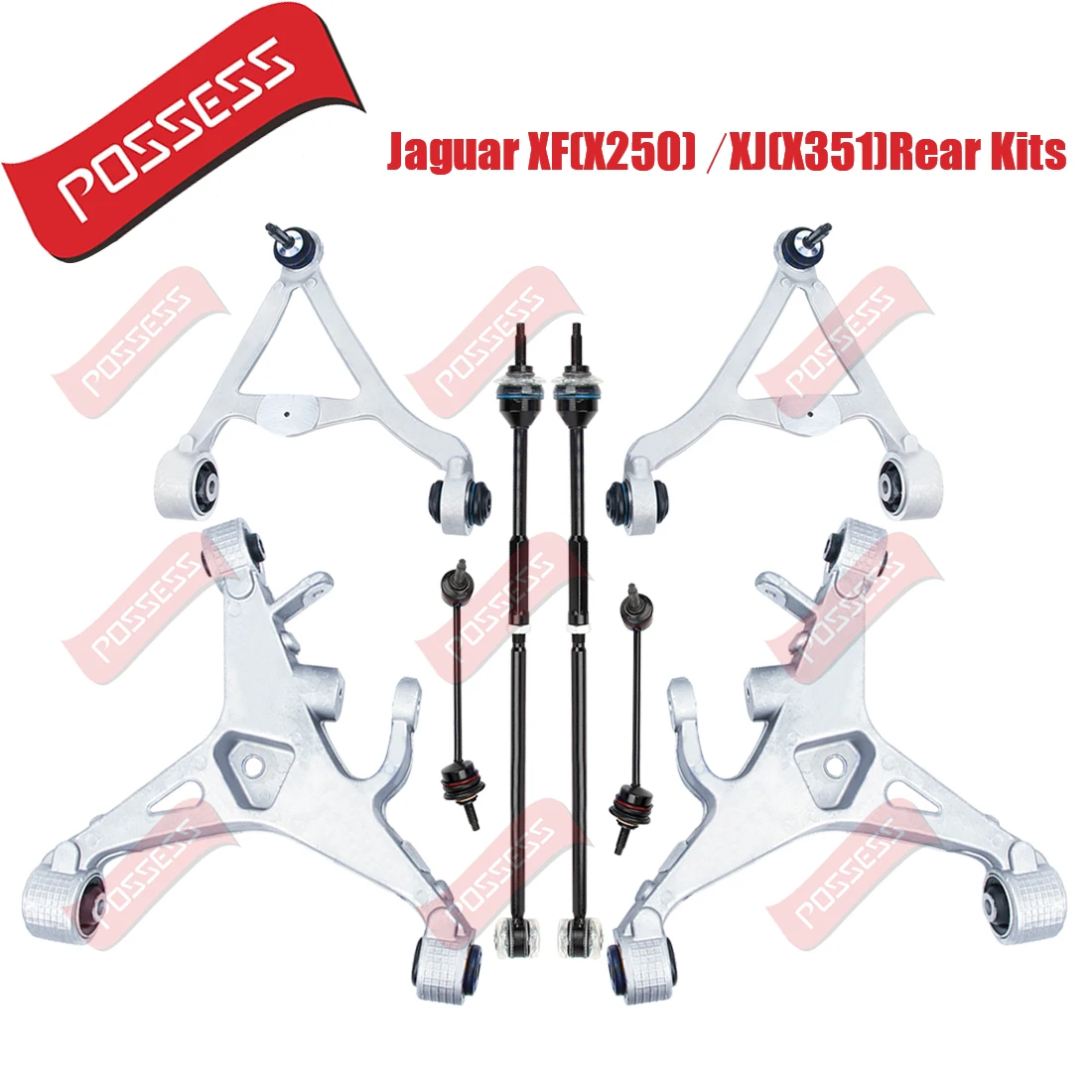8-Pieces-Rear-Suspension-Control-Arm-Stabilizer-Link-Tie-Rod-End-Kits ...