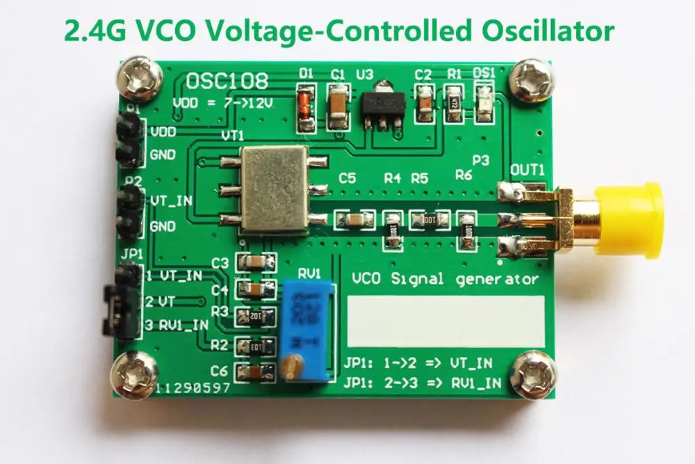 Oscilador controlado por voltaje VCO para microondas RF, 2,4G|Kits de domótica| - AliExpress