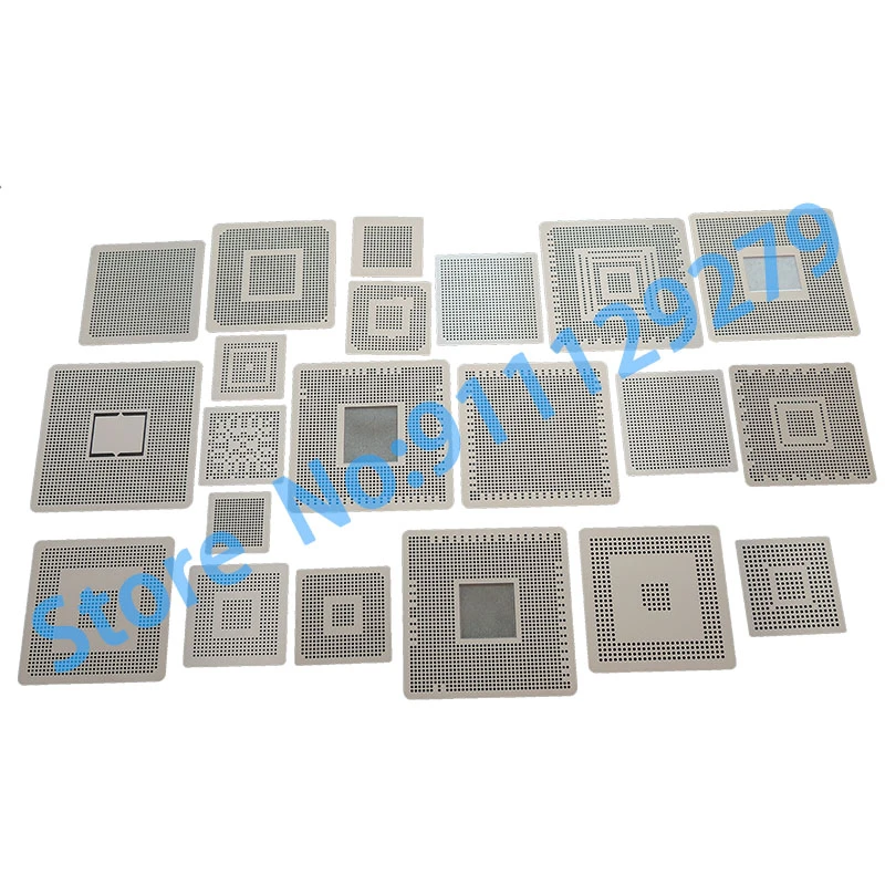 21pcs Heat Directly Rework BGA Reballing Stencils Template XBOX360 PS3 ...