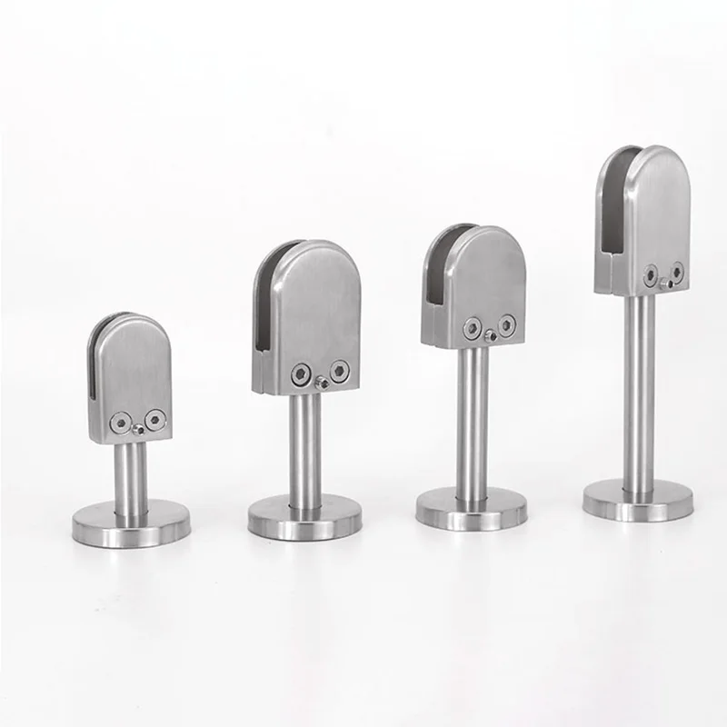 Stainless Steel Glass Clips Adjustable Mounted Glass Shelf Clamp ...