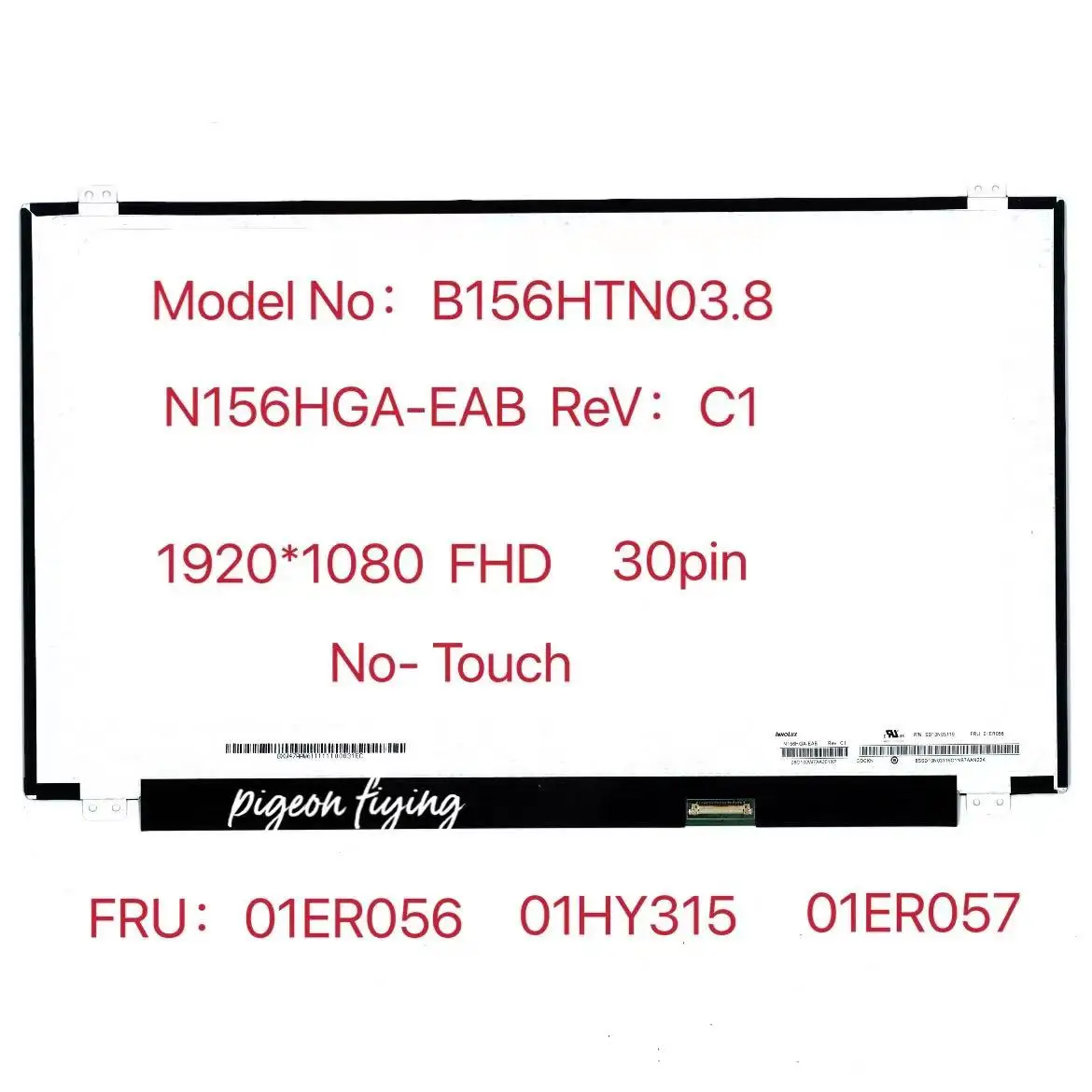 Pantalla LCD FHD sin contacto, B156HTN03.8, N156HGA EAB, 15,6 pulgadas ...