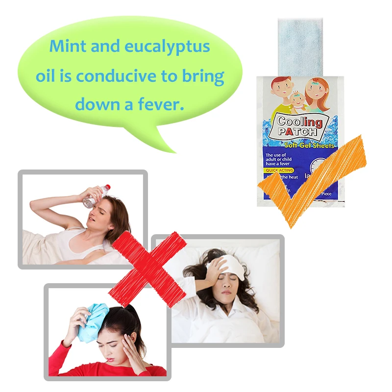 5bags Cooling Patches Baby Fever Down Medical Plaster Lower Temperature ...