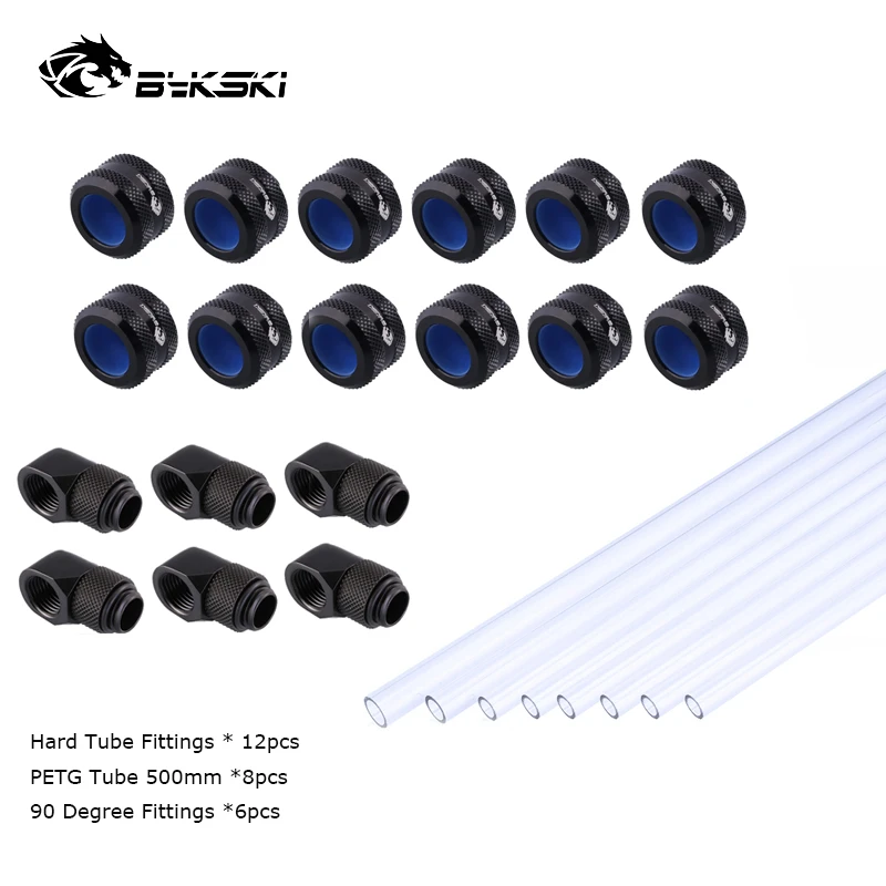 Bykski Computer Water Cooling Build Fittings Kit Od12 14 16mm Petg Hard Tube,silver,black,gold ...