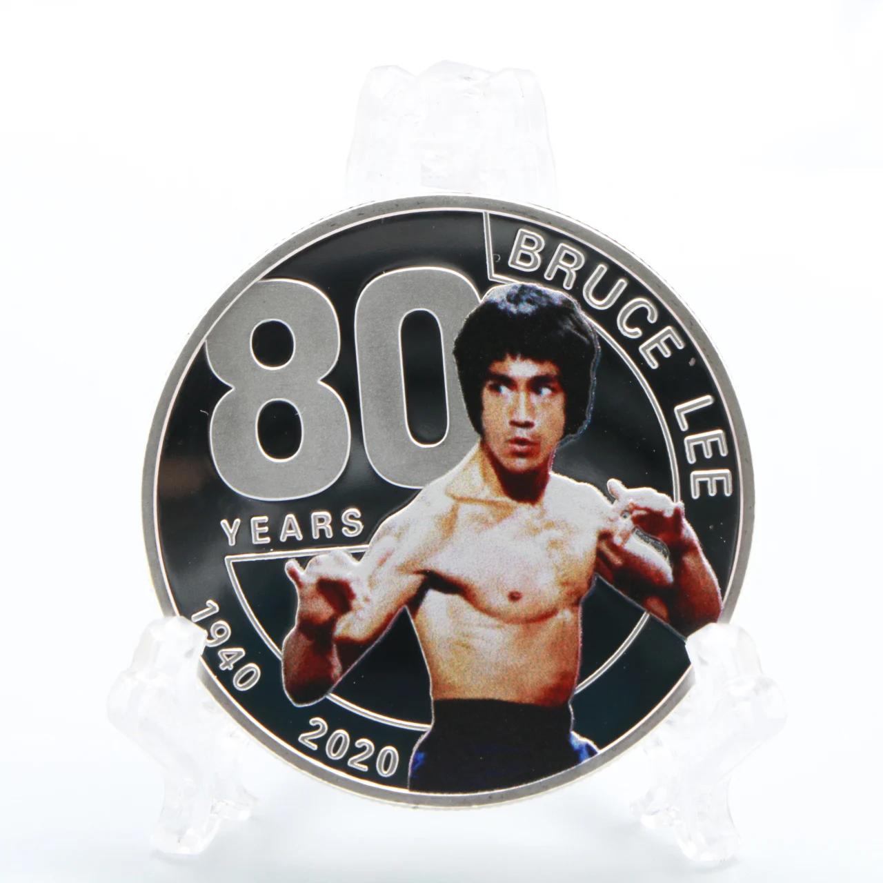 Bruce Lee Silver Plated Metal Coin Vintage Home Decor Art Crafts ...