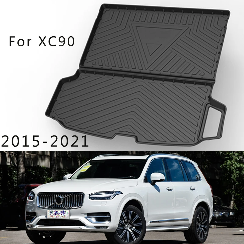 볼보 XC90 2020 2021 2015 2016 2017 자동차 화물 라이너, 전천후 미끄럼 방지 트렁크 매트, 부트 트레이 카펫 인테리어 액세서리| | - AliExpress