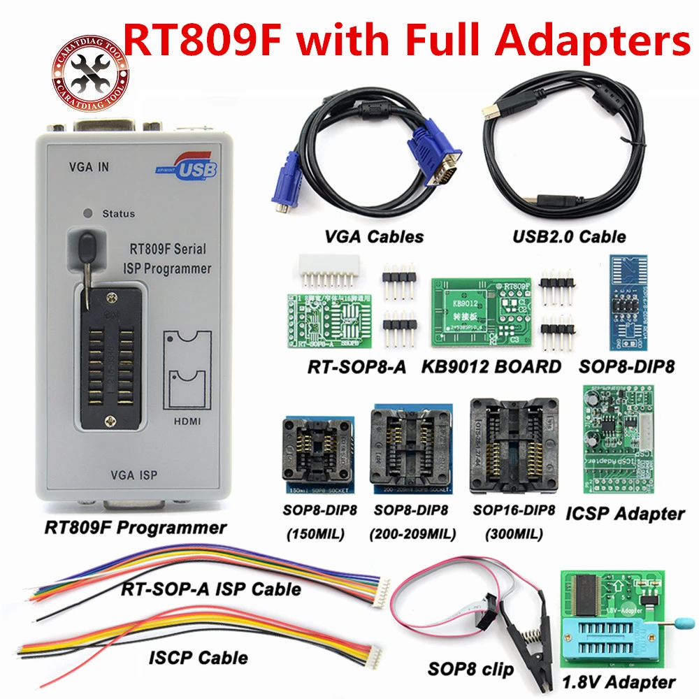 2021 Newst Original RT809F ISP Programmer/ RT809 lcd usb programmer Repair Tools 24 25 93 serise ...