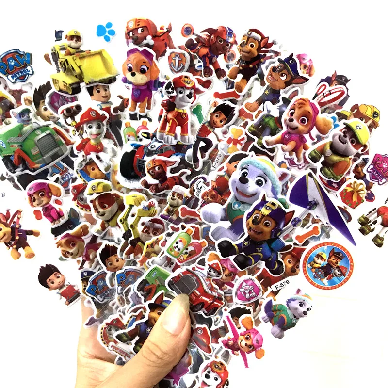 Paw Patrol Stickers Anime Figure Chase Marshall Skye Rubble, 49% OFF