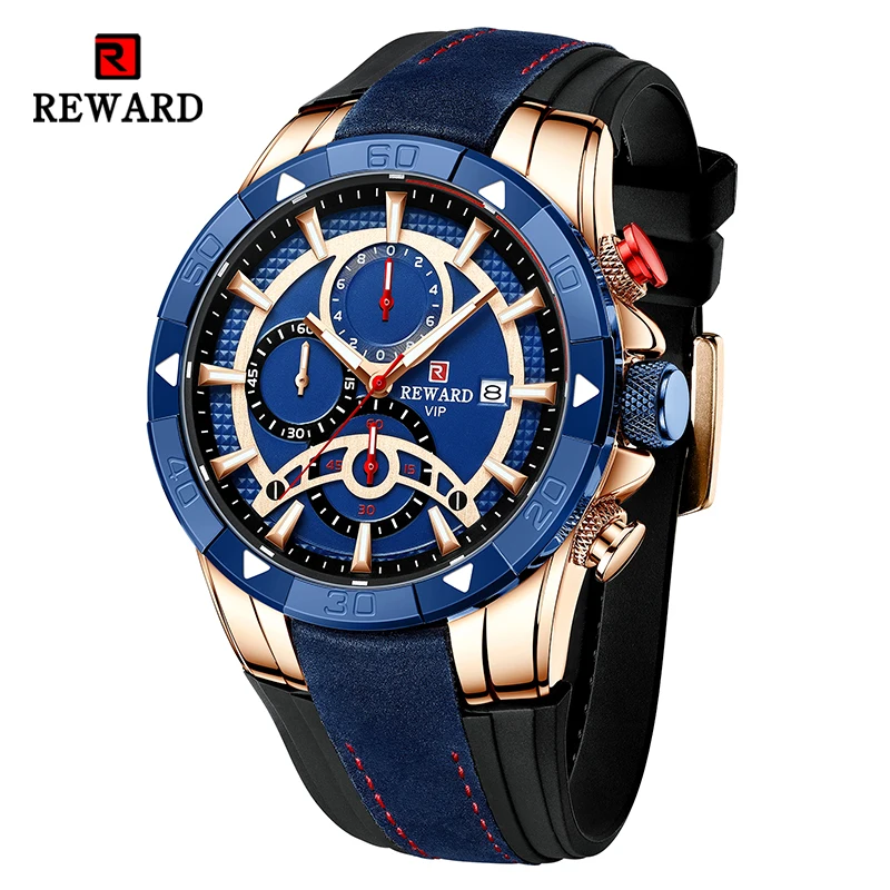 REWARD-Fashion-Men-Quartz-Wristwatch-Silicone-Band-Alloy-Case ...