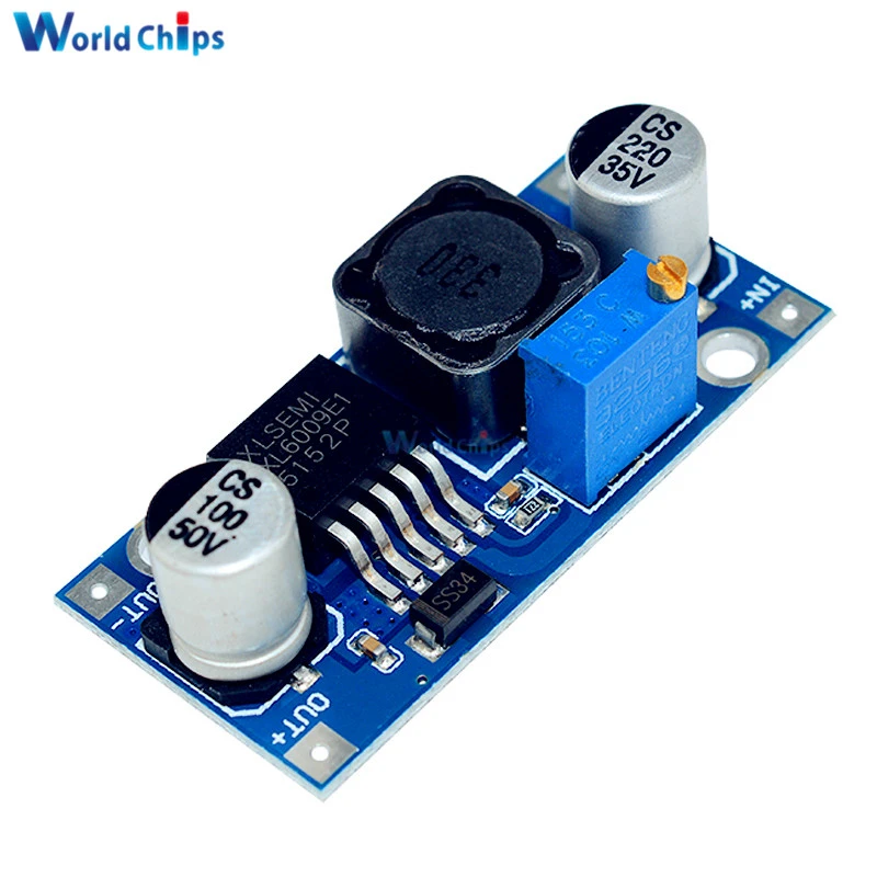 5pcs/lot XL6009 DC DC Step Up Power Supply Booster Module Adjustable 3 32V To 5 35V Voltage ...