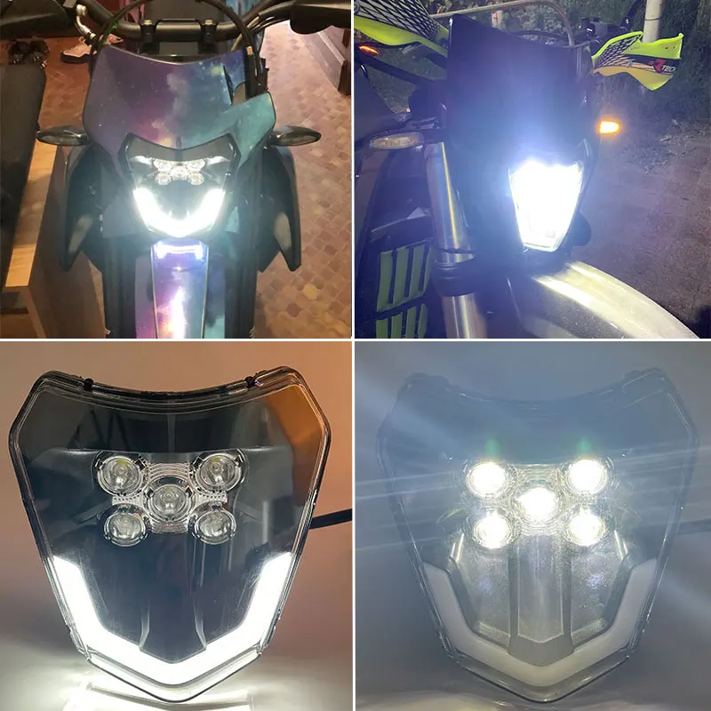 Enduro Motocross Led mecha para faro delantero para KTM EXC XC SX XC F ...