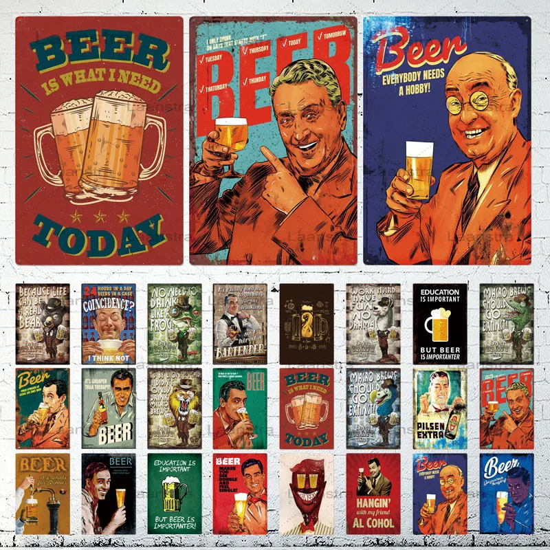 Demir-boyama-as-l-sanat-posterleri-komik-teneke-i-areti-bira-Metal-i ...