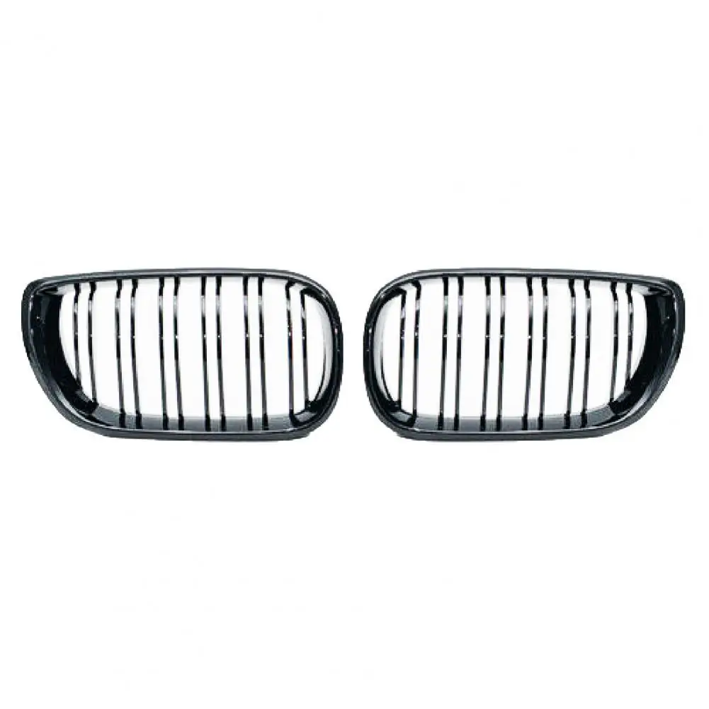 60-Hot-Sale-1Pair-Grilles-Dual-Line-Perfect-Fitment-Gloss-Black-ABS ...