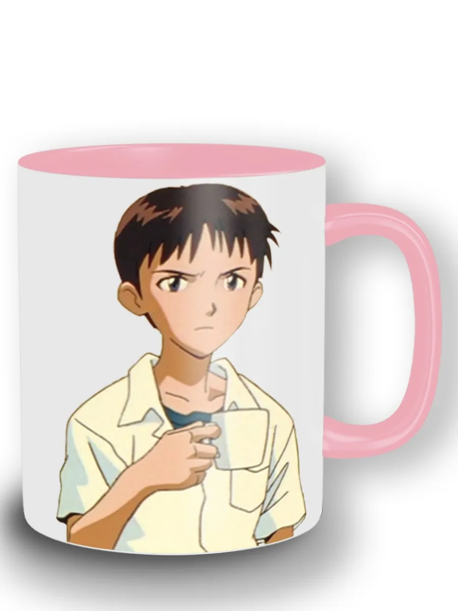 Taza de dibujos animados anime Evangelion memes Shinji Mug 3532 ...