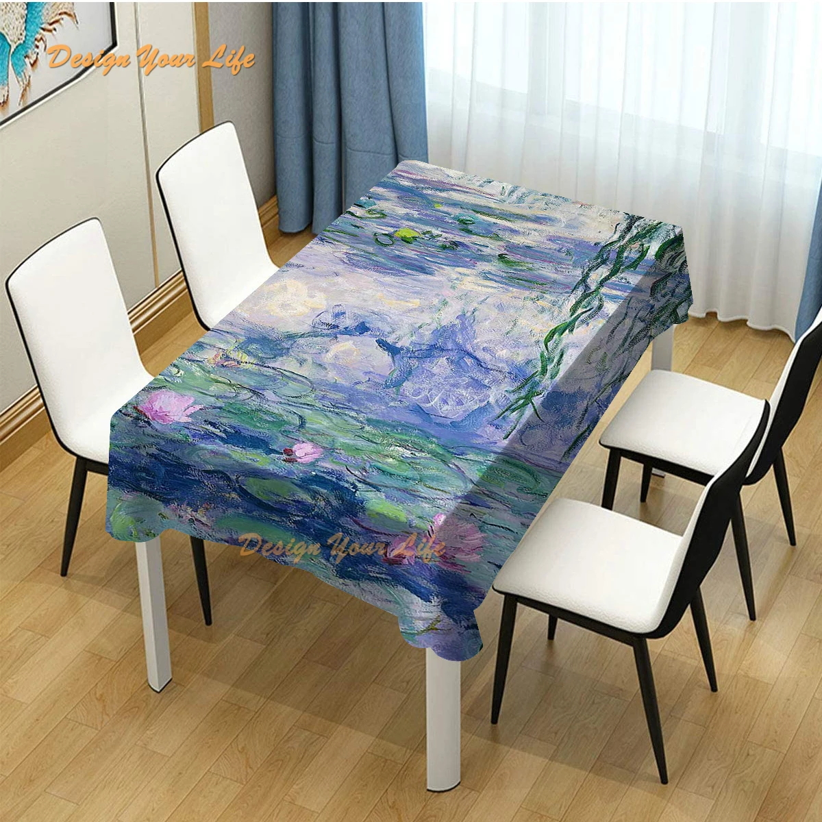 Design-Water-Lilies-Claude-Monet-Fine-Art-Home-Decor-Party-Dining-Table ...