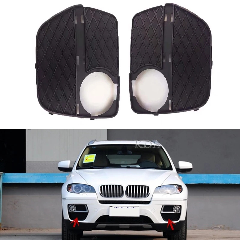 Auto Left Right Side Front Bumper Fog Light Grille Grill For Bmw X6 E71 ...