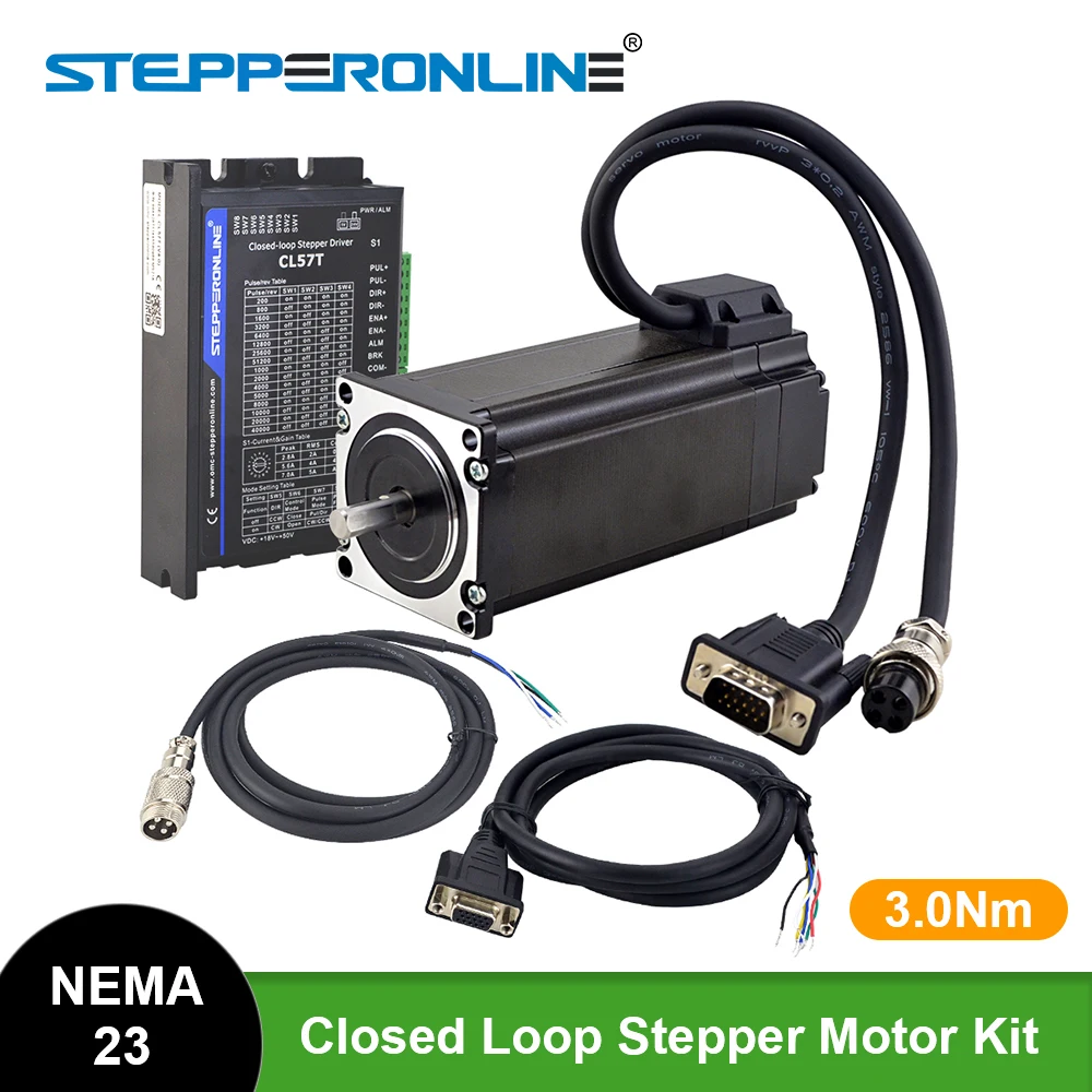 STEPPERONLINE Nema 23 Closed Loop Stepper Motor 3Nm with Driver CL57T ...