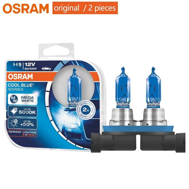 OSRAM H9 Halogen Cool Blue Advance Car Headlight Fog Lamp +50% Brighter ...