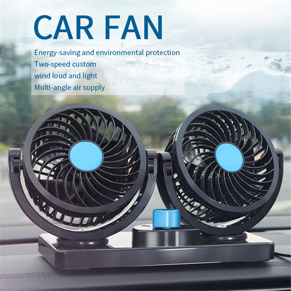 12V-24V-Mini-Electric-Car-Fan-Low-Noise-Summer-Car-Air-Conditioner-360 ...