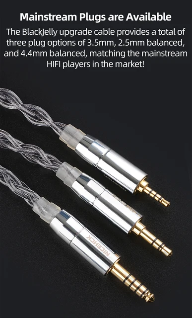 中古 NICEHCK Blackjelly 2pin(QDC) 3.5mm イヤホン ケーブル ケース付き その他