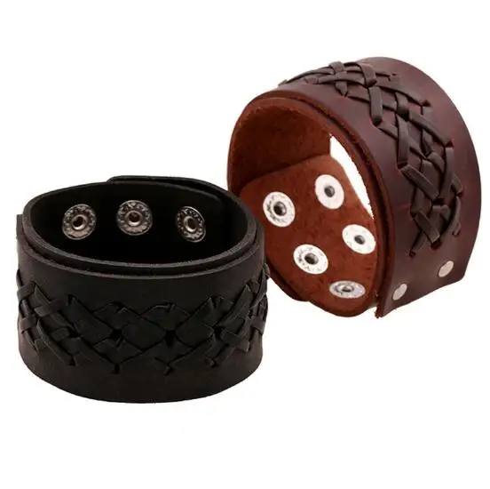 20pcs/lot Leather Wrist Band Bracelet Arm Cuff Retro Style Cowboy ...