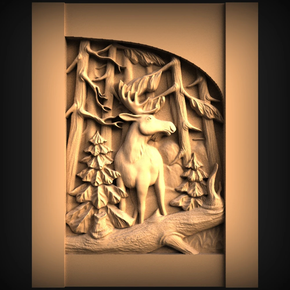 Elk Deer 3D Stl Modell A Cnc Útválasztó Metszőgép -Faragógép -Segélyek ...